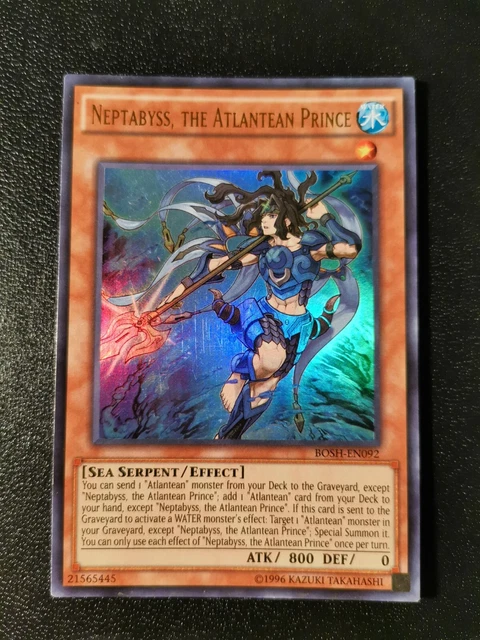 A MP YUGIOH NEPTABYSS THE ATLANTEAN PRINCE Ultra Rare HOLO BOSH-EN092 ...