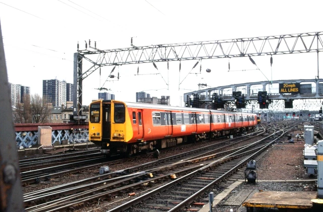 2105ORIGINAL COLOUR SLIDE Emu Class 314 214 At Glasgow Central £2.99 ...