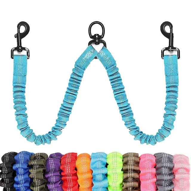 DOUBLE DOG LEAD Splitter, Dual Lead No Tangle 360° Rotation Dog Leash ...