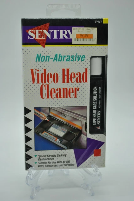 SENTRY VHS/VCR VIDEO Head Cleaner, Non-Abrasive w/Cleaning Fluid ...