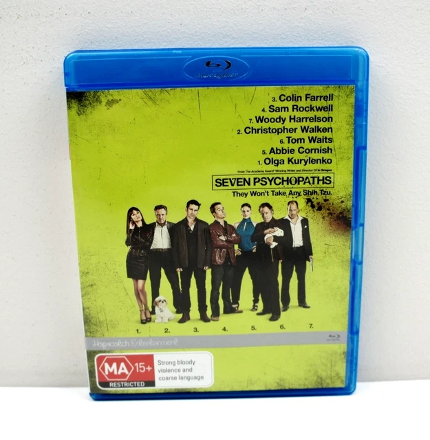 SEVEN PSYCHOPATHS BLU Ray Colin Farrell Christopher Walken Region B ...
