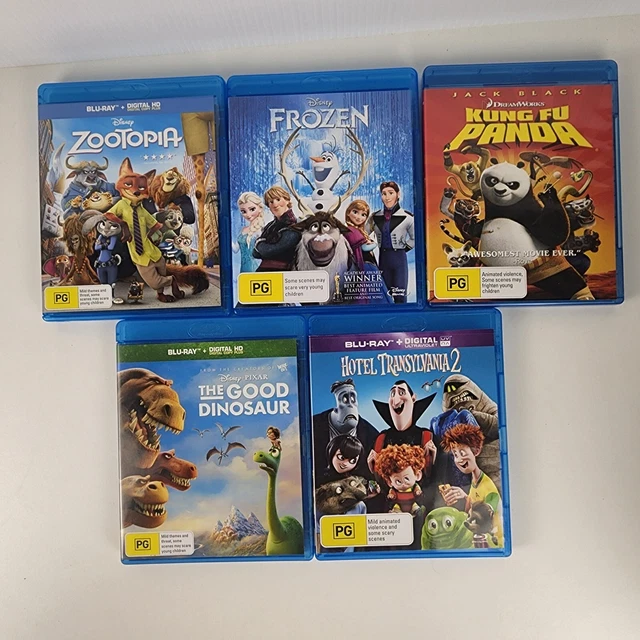 CHILDRENS DVD BUNDLE x 5 Frozen Zootopia The Good Dinosaur Hotel ...