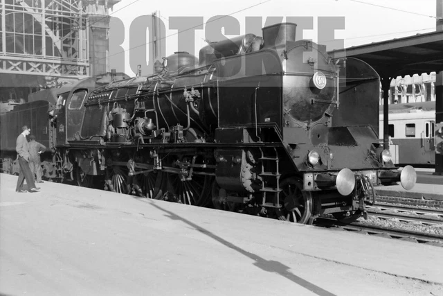 LARGER NEGATIVE SNCF French Railways Steam Loco 231 G 114 c1959 France ...