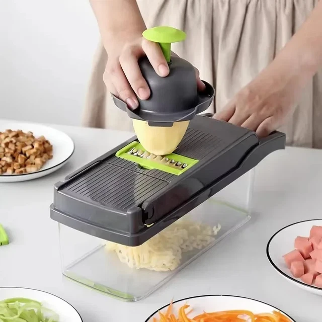 MANDOLINE VEGETABLE CHOPPER 16-in-1 & Dicer Multi-Function Vegetable cutter £7.69 - PicClick UK
