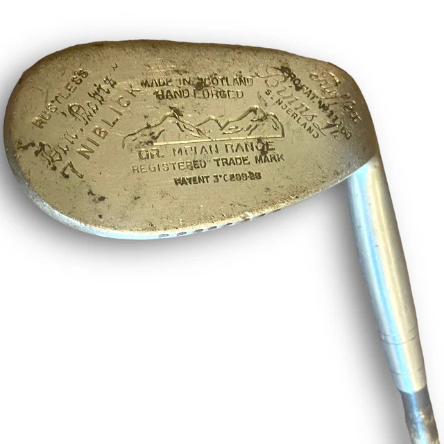 VINTAGE NIBLICK HAND Forged 7 Iron Rustless Mashie Scotland Club ...