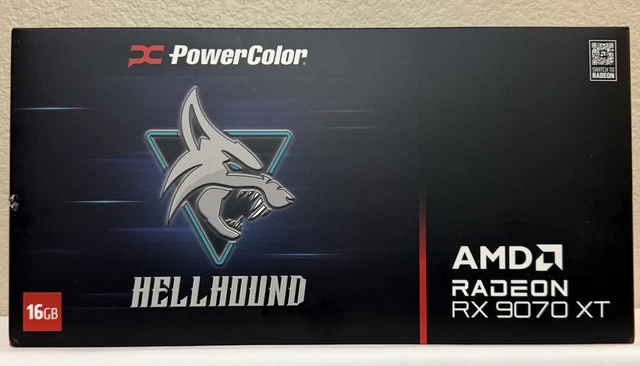 NEW POWERCOLOR HELLHOUND AMD Radeon RX 9070 XT 16GB GDDR6 Sealed In-Box ...