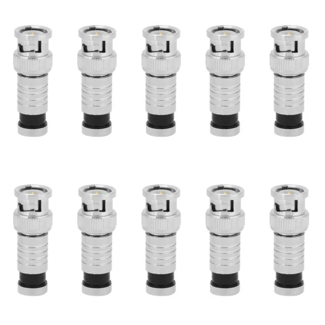 10PCS 75 OHM BNC Connector Male Coaxial Q9 Adapter Antenna System $18. ...