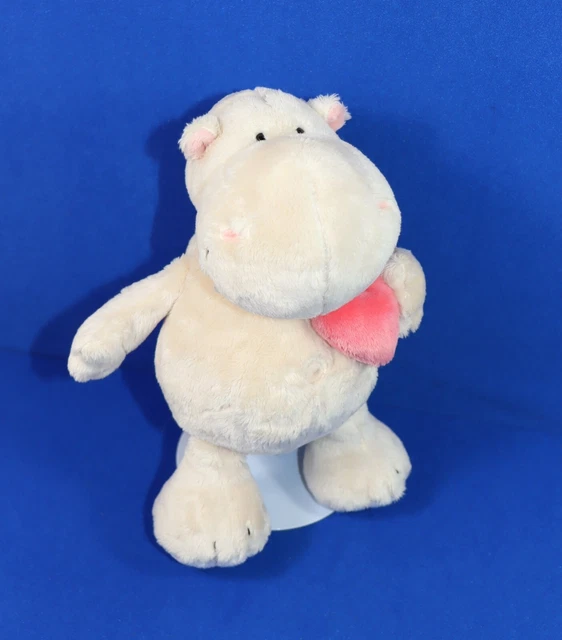 NICI NILPFERD HIPPO Candy Love weiß hell Herz rosa Plüsch 25 cm groß ...
