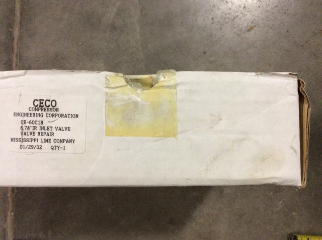 CECO COMPRESSOR ENGINEERING CE-60C1B 6.78"IR Inlet Valve Repair EUR 93 ...