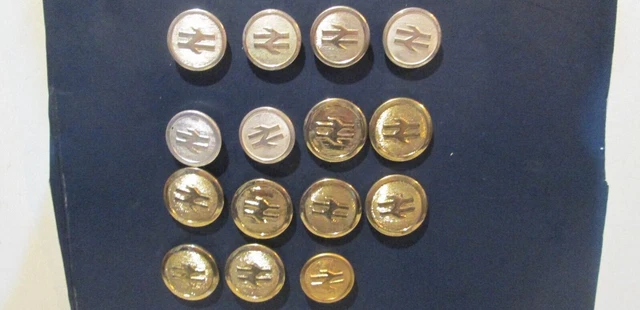 A COLLECTION OF 15 British Rail Uniform Buttons £8.95 - PicClick UK