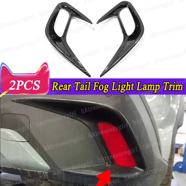 2X CARBON FIBER Rear Tail Fog Light Lamp Trim For Toyota Corolla Cross ...