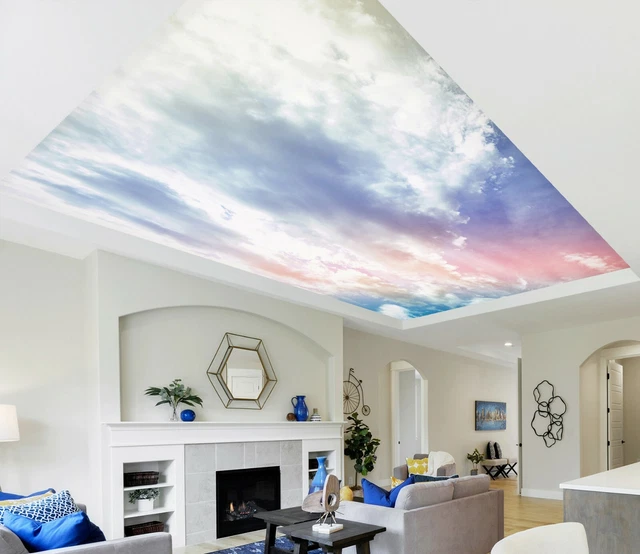 3D WHITE CLOUDS A4489 Ceiling WallPaper Murals Wall Print Decal Deco AJ ...