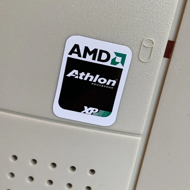 AMD ATHLON XP Processor Computer Case Badge FLAT Sticker Retro PC $2.79 ...