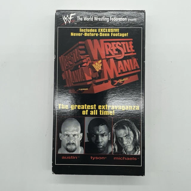 WWF WRESTLEMANIA XIV VHS 1998 Steve Austin Mike Tyson Shawn Michaels ...