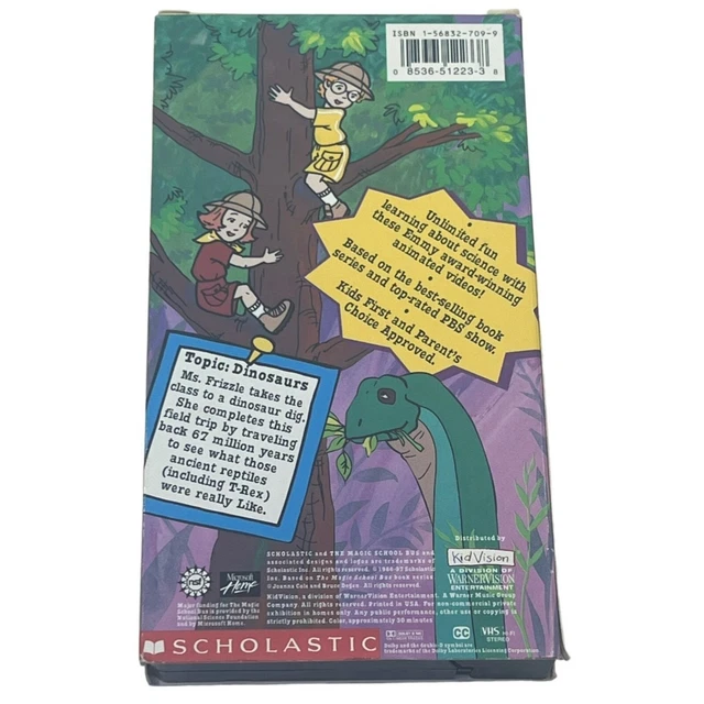 MAGIC SCHOOL BUS Busasaurus VHS 90s Dinosaurs Cartoon Slipsleeve Tested ...