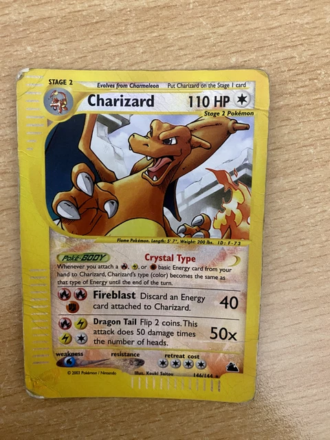 CARTA POKÉMON - Crystal Charizard Skyrdige Reverse 146/144 (SK 146) ENG EUR 310,00 - PicClick FR
