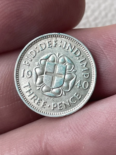 GREAT BRITAIN 1940 King George VI .500 Silver Three Pence Coin £3.69 - PicClick UK