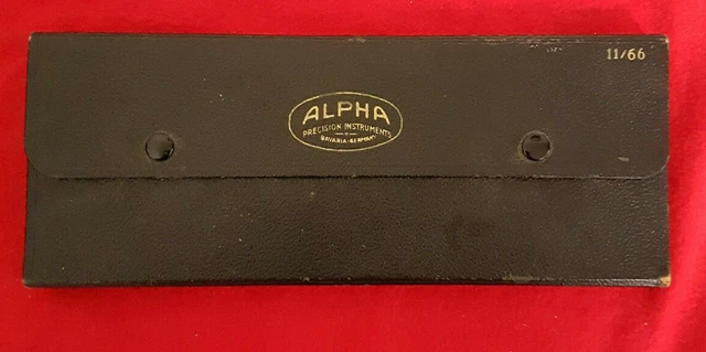 ALPHA DRAWING INSTRUMENTS In Original Case. Made in Bavaria. Top ...
