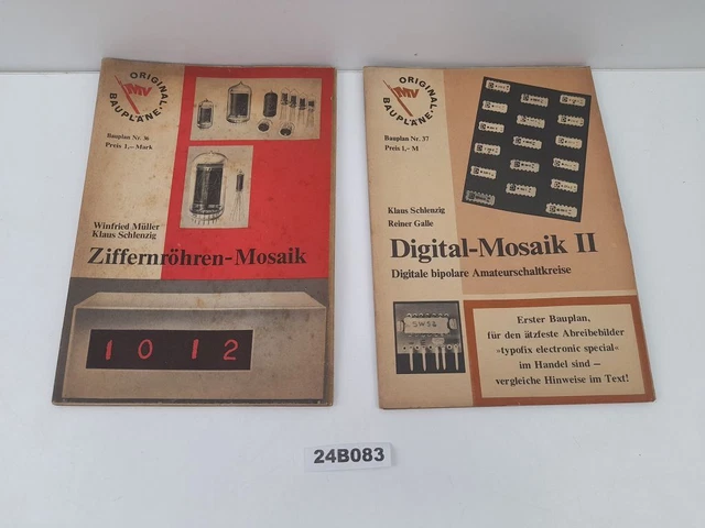 ZWEI HEFTE ZIFFERNRÖHREN-MOSAIK Disgital-Mosaik II MV Original Baupläne ...