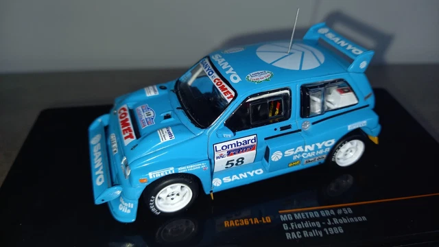 MG METRO 6R4 Geoff Fielding Lombard RAC Rally 1986 échelle 1/43ème Ixo ...