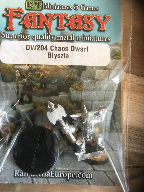 RAL PARTHA MINIATURES (RPE) Chaos Dwarf DW204 Blyszta BNIB DND £10.00 ...