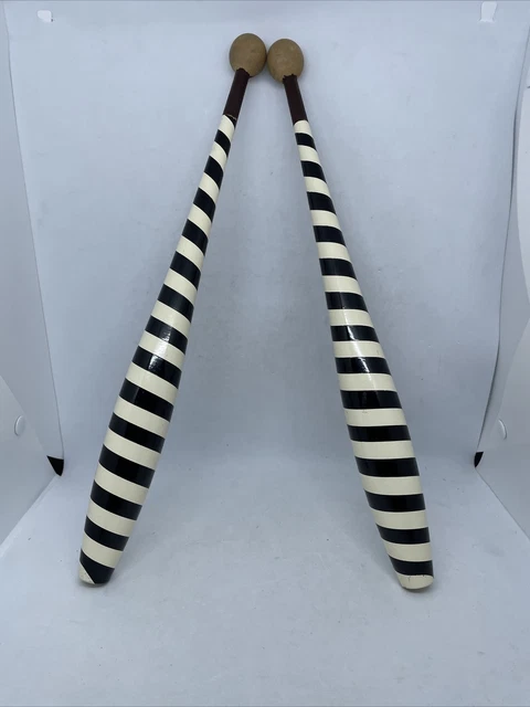 VINTAGE WOODEN JUGGLING Batons Indian Clubs Calisthenics $30.00 ...