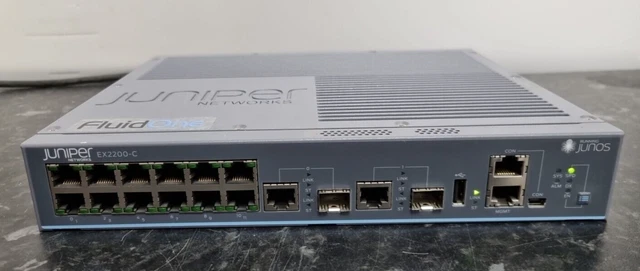 JUNIPER NETWORKS EX2200-C 12-port Compact Ethernet Switch EX2200-C - No Rack Ear £54.95 ...