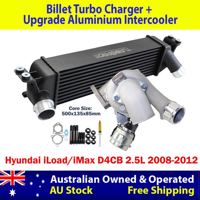 UPGRADE BILLET TURBO+85MM Intercooler For Hyundai iLoad/iMax D4CB 2.5L ...