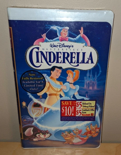 VHS MASTERPIECE COLLECTION Walt Disney's Cinderella - October 1995 ...