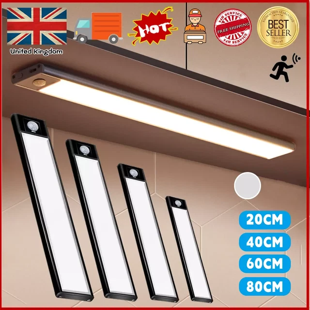 WIRELESS MOTION SENSOR Under Cabinet Closet Light Kitchen Counter LED ...