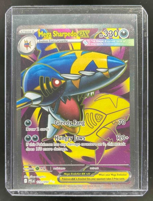 2025 POKEMON PHANTASMAL Flames PFL EN Mega Sharpedo ex Ultra Rare #113/ ...