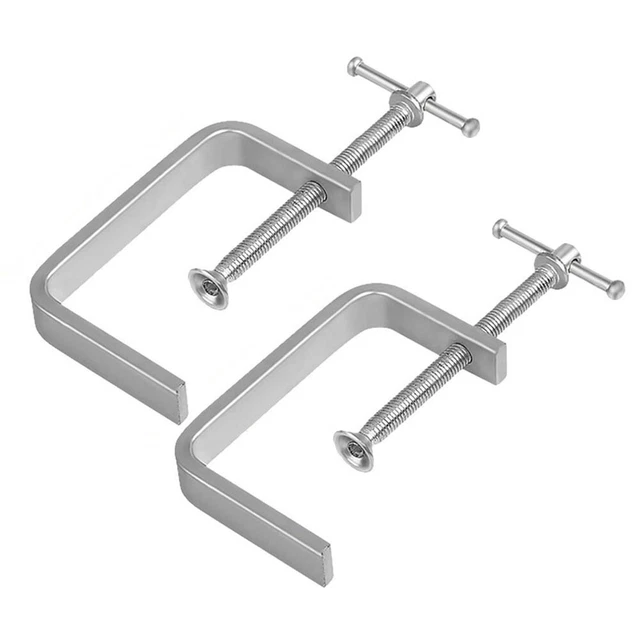 ALLOY CLAMPS EQUIPMENT Fixing C-Clamp Flat Hand Tool Metal Plastic ...