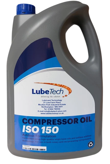 COMPRESSOR OIL ISO Vg 150 5L, For Rotary Vane Compressors Such As ...