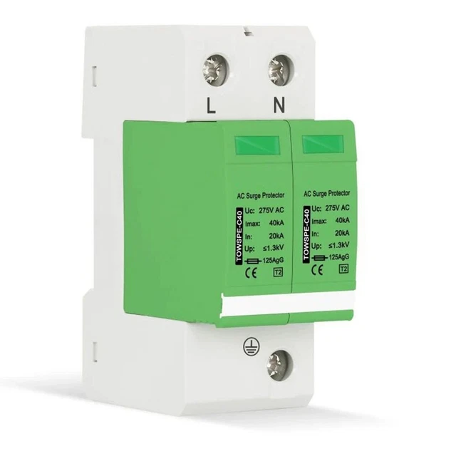 LOWVOLTAGE ARRESTER 2P 20KA~40KA House Surge Protector Din Rail Device ...