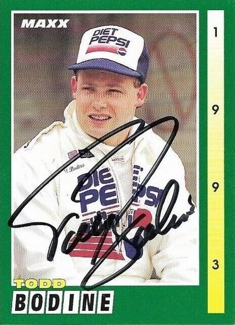 NASCAR TODD BODINE signed 1993 MAXX racing card auto #34 $5.36 ...