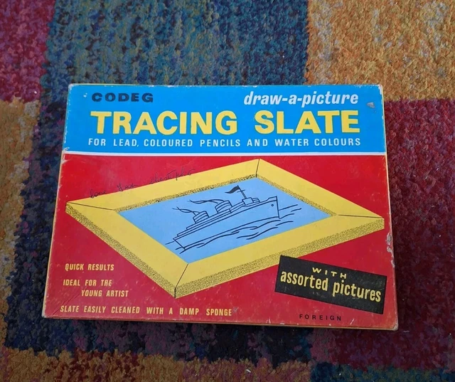 CODEG DRAW A Picture Tracing Slate 1950s Including 10 Pictures 28cm x ...