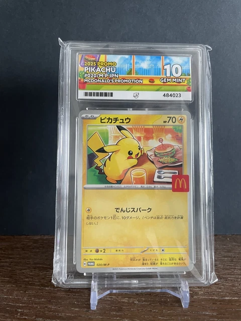 ACE 10 PIKACHU PROMO 020/M-P McDONALD'S 2025 Pokemon card Japanese £156 ...