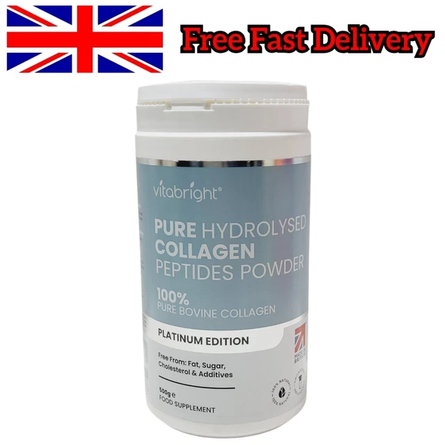 VITABRIGHT PURE HYDROLYSED Collagen Peptides Powder, Platinum Edition ...