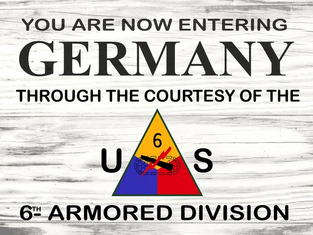 WW2 US ARMY 6th Armored Division metal plaques signs poster image £4.99 ...