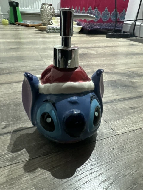 DISNEY LILO & Stitch Christmas Soap Dispenser Hand Cream Bathroom Santa ...