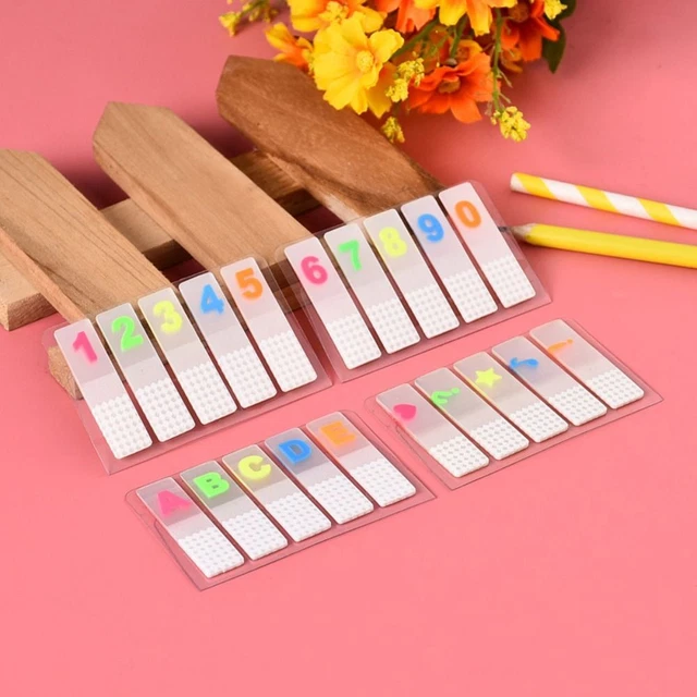 100 SHEETS WITH Numeric Letters Sticky Notes PET File Tabs Students EUR ...