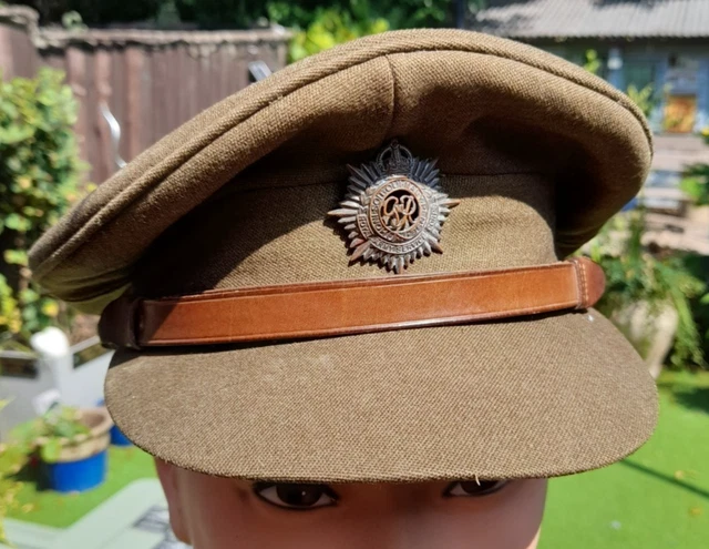 BRITISH ARMY OFFICERS Service Dress Cap & RASC Badge Size 54 £47.48 ...