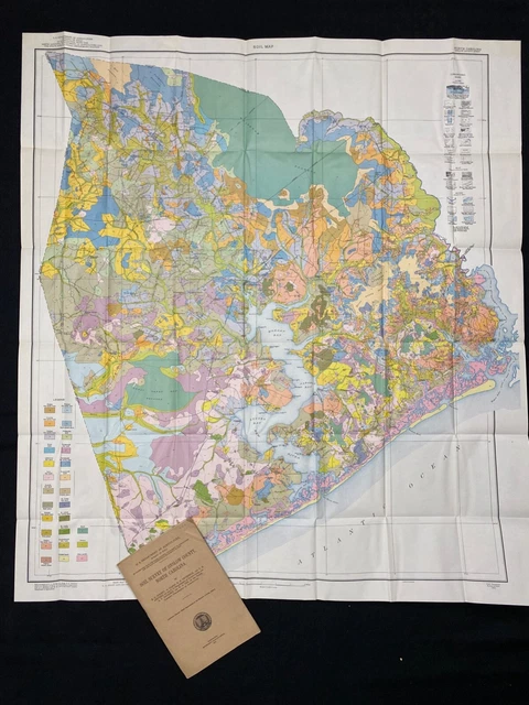 1921 ONSLOW COUNTY North Carolina USDA Soil Map Jacksonville Sneads ...