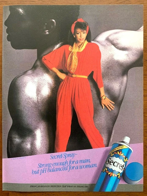 1985 SECRET SPRAY Vintage Print Ad/Poster 80s Retro Style Fashion Art ...