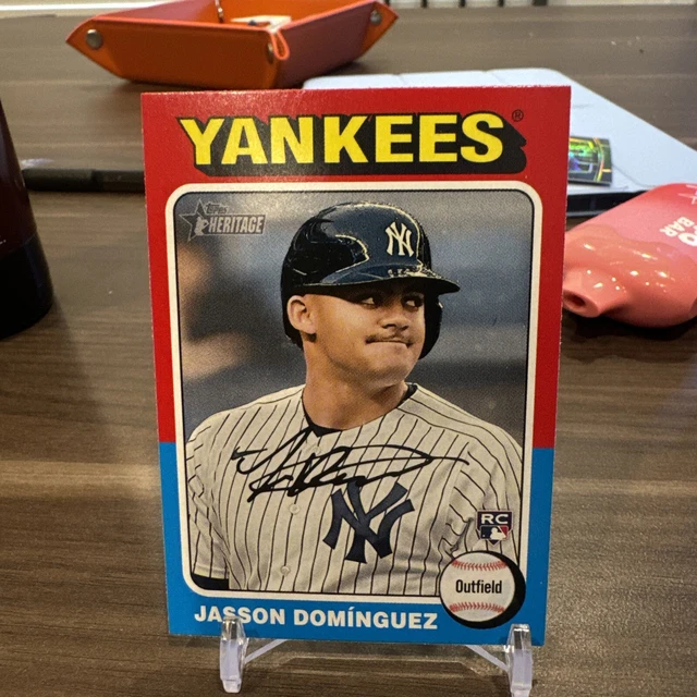 2024 TOPPS HERITAGE #399 Jason Dominguez RC Yankees New York Baseball ...