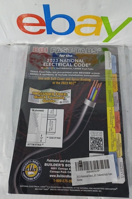 Electrical Code Book 2023 Tabs