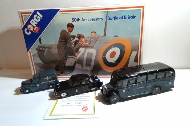 CORGI BATTLE OF Britain 50Th Anniversary Set Bedford Morris & Ford ...