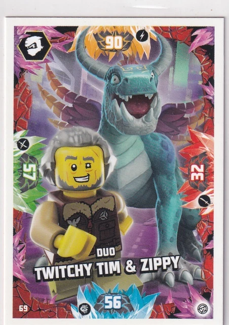 LEGO NINJAGO SÉRIE 8 TCG Carte Numéro 69 Duo Enfants Tim & Zippy EUR 1 ...