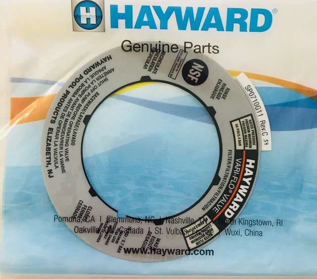 HAYWARD SAND FILTER Multiport Valve Label Plate (Decal) - 40 mm £22.58 ...