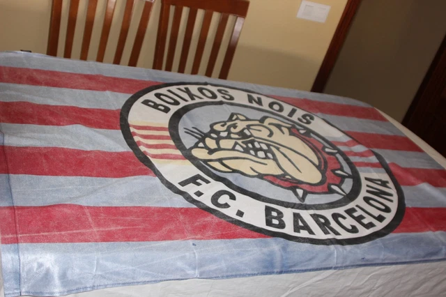 BANDERA DE FUTBOL De Los Ultras Del F.c Barcelona Boixos Nois Cotizada ...